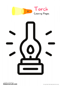Torch Coloring Pages For Kids-Free Printable - Kids Art & Craft