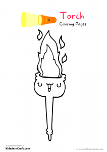 Torch Coloring Pages For Kids-Free Printable - Kids Art & Craft