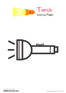 Torch Coloring Pages For Kids-Free Printable - Kids Art & Craft