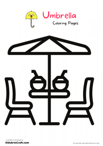 Umbrella Coloring Pages For Kids - Free Printable - Kids Art & Craft