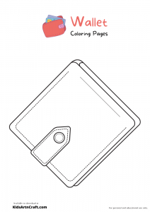 Wallet Coloring Pages For Kids - Free Printable - Kids Art & Craft