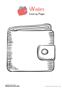 Wallet Coloring Pages For Kids - Free Printable - Kids Art & Craft