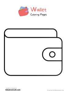 Wallet Coloring Pages For Kids - Free Printable - Kids Art & Craft