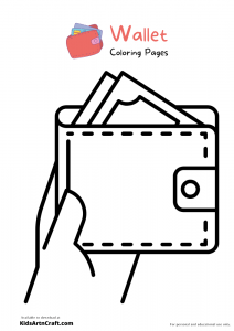 Wallet Coloring Pages For Kids - Free Printable - Kids Art & Craft