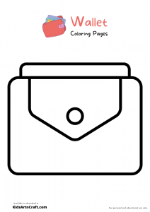 Wallet Coloring Pages For Kids - Free Printable - Kids Art & Craft