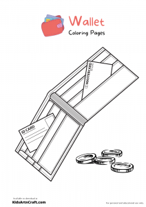 Wallet Coloring Pages For Kids - Free Printable - Kids Art & Craft