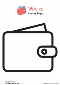 Wallet Coloring Pages For Kids - Free Printable - Kids Art & Craft