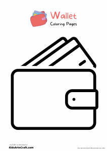 Wallet Coloring Pages For Kids - Free Printable - Kids Art & Craft