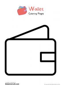 Wallet Coloring Pages For Kids - Free Printable - Kids Art & Craft