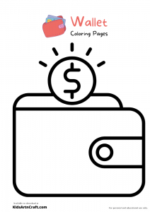 Wallet Coloring Pages For Kids - Free Printable - Kids Art & Craft
