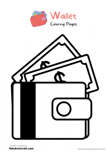 Wallet Coloring Pages For Kids – Free Printable - Kids Art & Craft