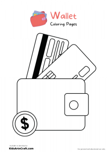 Wallet Coloring Pages For Kids - Free Printable - Kids Art & Craft