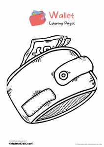 Wallet Coloring Pages For Kids - Free Printable - Kids Art & Craft