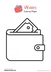 Wallet Coloring Pages For Kids – Free Printable - Kids Art & Craft