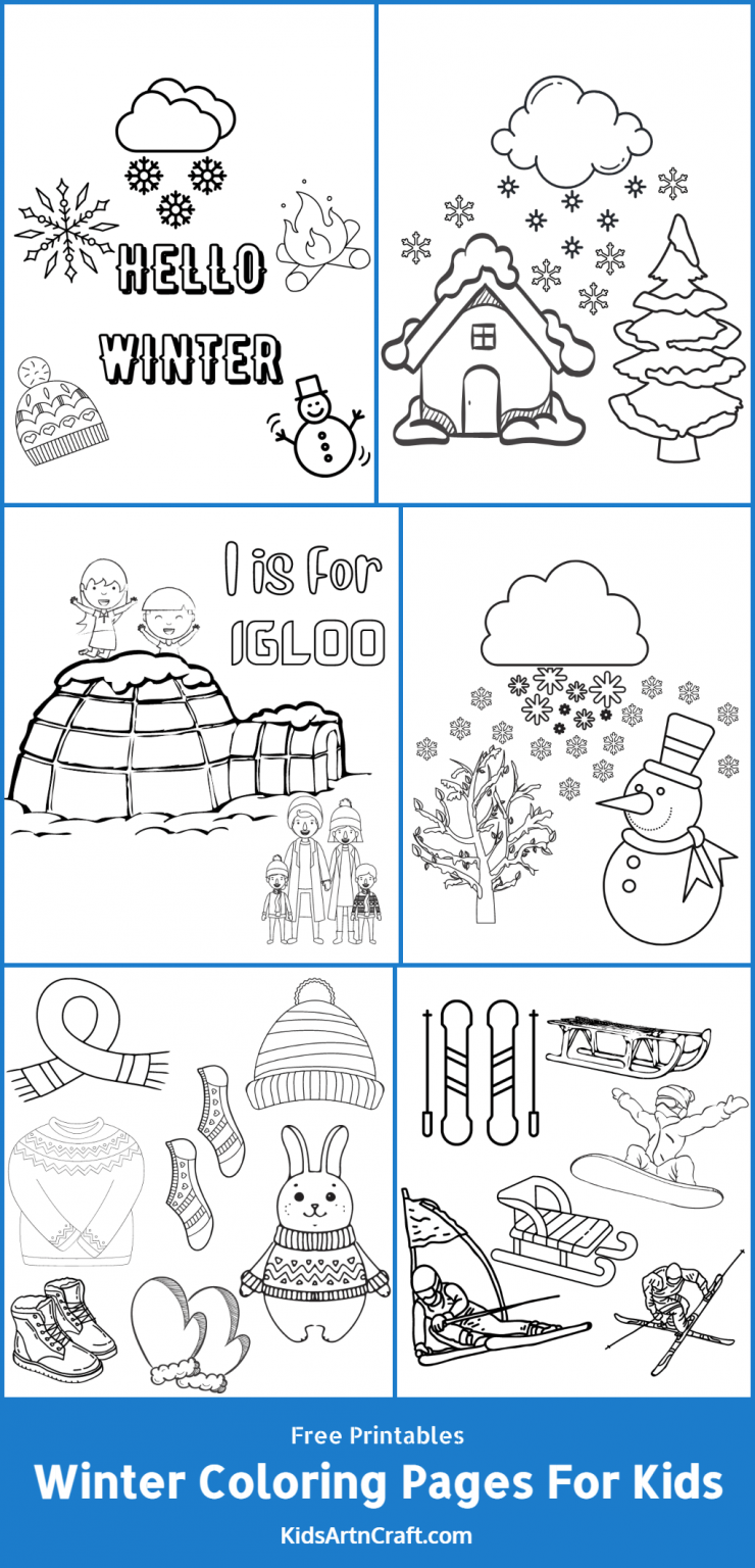 Winter Coloring Pages For Kids – Free Printables - Kids Art & Craft