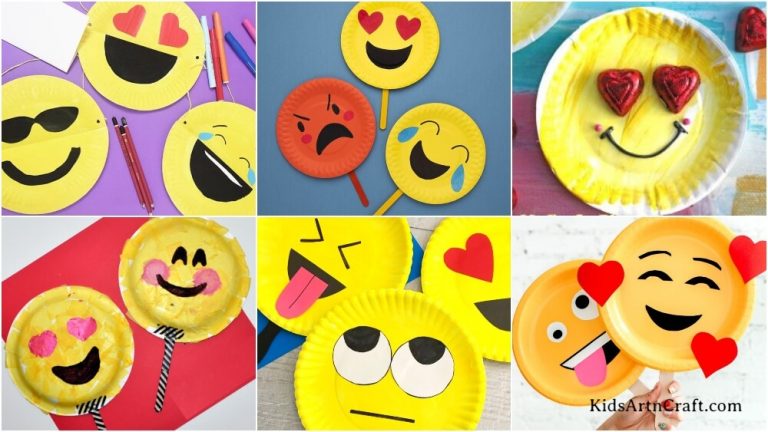 World Emoji Day Paper Plate Crafts for Kids - Kids Art & Craft