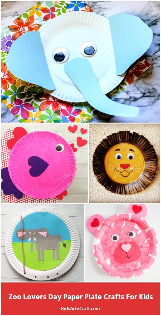 Zoo Lovers Day Paper Plate Crafts for Kids - Kids Art & Craft