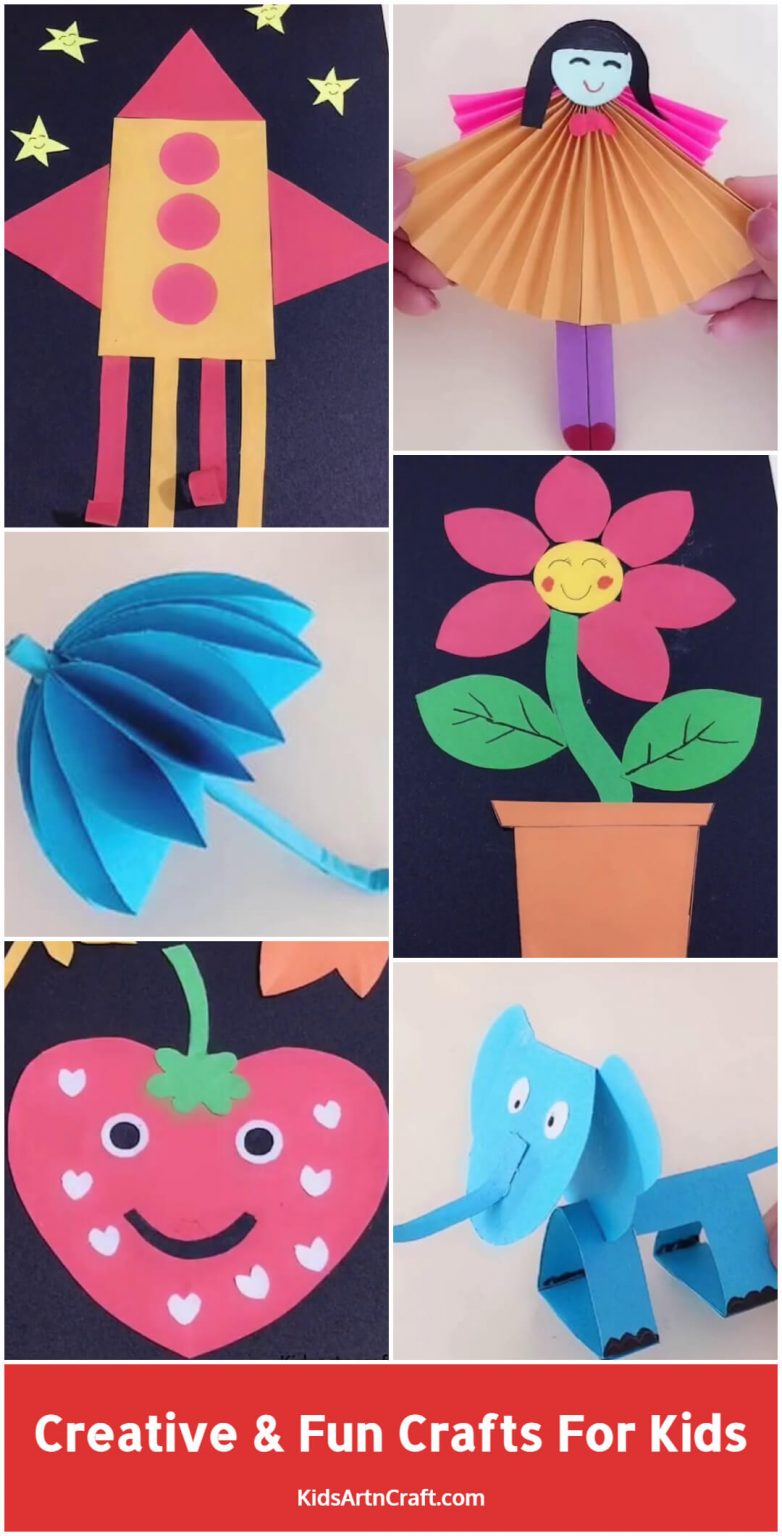 Creative & Fun Paper Crafts For Kids Play - Kids Art & Craft