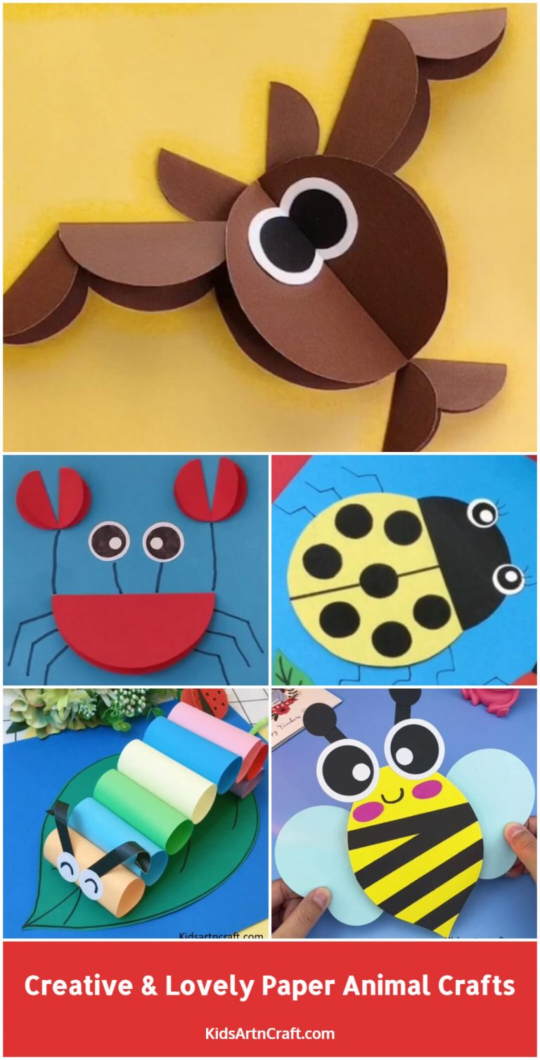 Creative & Lovely Paper Insect Crafts For Kids - Kids Art & Craft