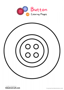 Button Coloring Pages For Kids-Free Printable - Kids Art & Craft