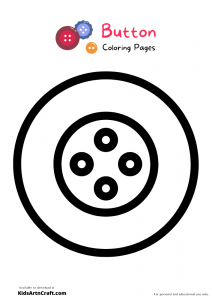 Button Coloring Pages For Kids-Free Printable - Kids Art & Craft