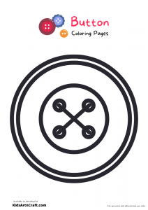 Button Coloring Pages For Kids-Free Printable - Kids Art & Craft
