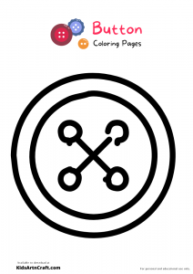 Button Coloring Pages For Kids-Free Printable - Kids Art & Craft