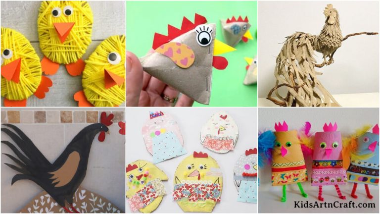 Chicken Cardboard Crafts For Kids - Kids Art & Craft