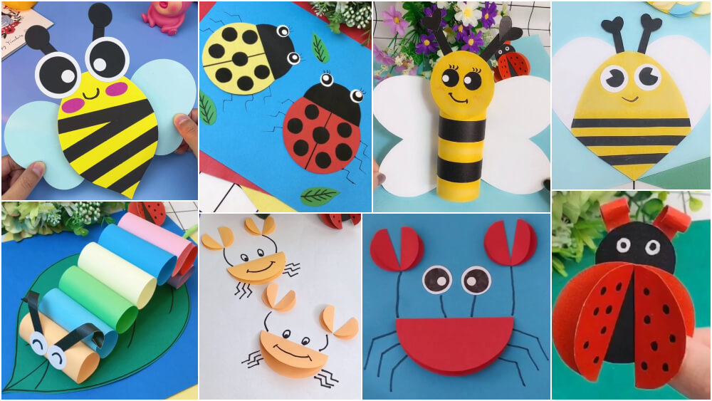 Creative & Lovely Paper Insect Crafts For Kids - Kids Art & Craft