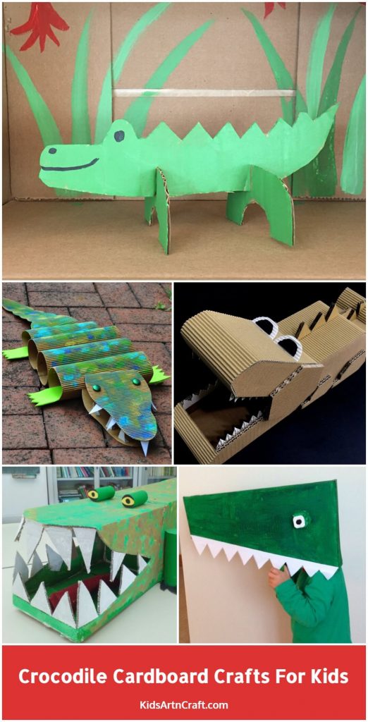 Crocodile Cardboard Crafts for Kids - Kids Art & Craft