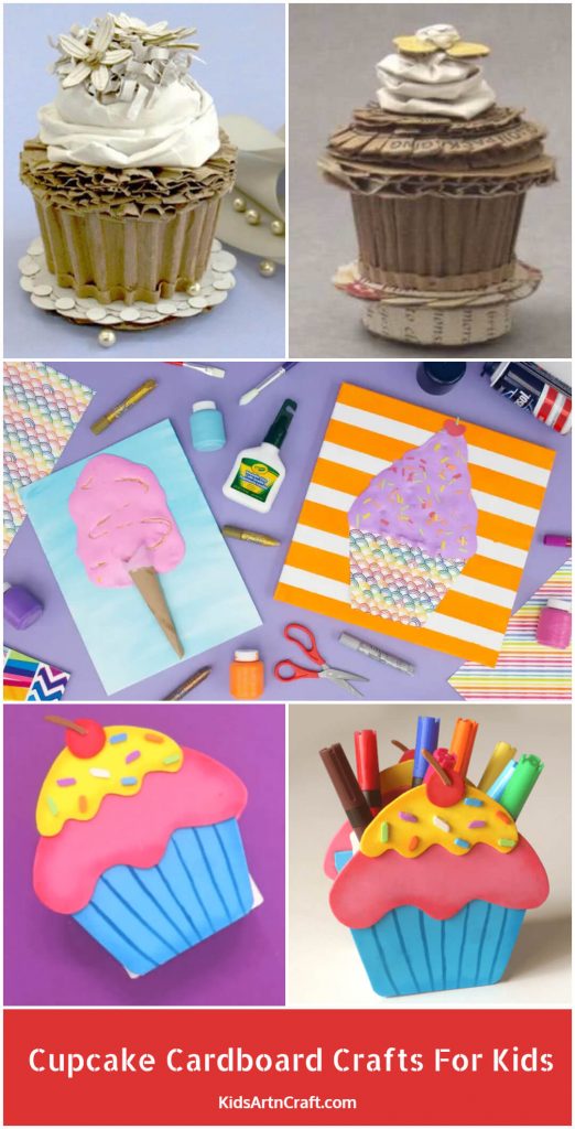 Cupcake Cardboard Crafts For Kids - Kids Art & Craft