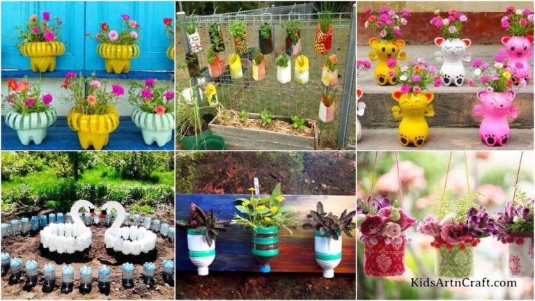 DIY Plastic Bottle Ideas for Garden - Kids Art & Craft