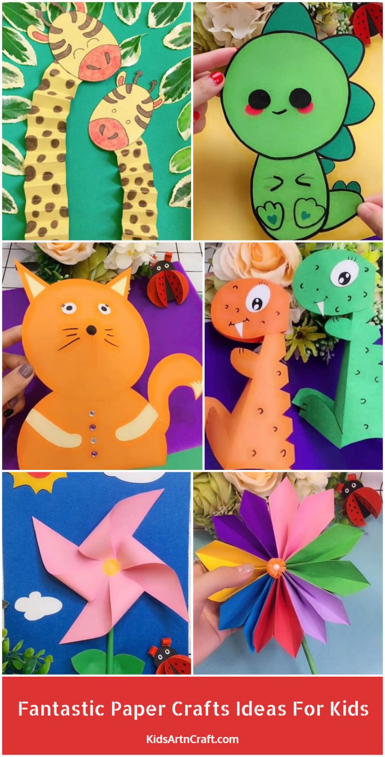 Simple Paper Crafts For Kids to Make at Home - Kids Art & Craft