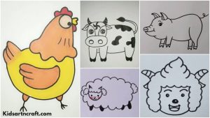 Farm Animal Drawing Ideas for Kids - Kids Art & Craft