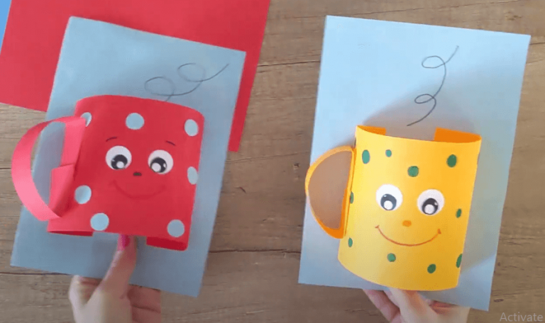 How to Make a Winter-themed Paper Mug Craft - Kids Art & Craft