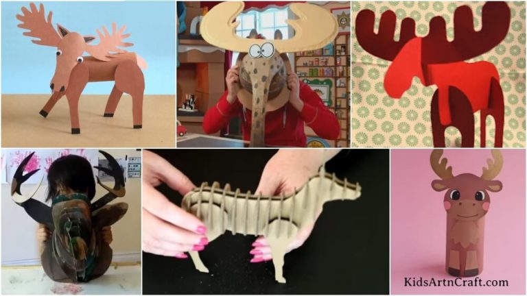 Moose Cardboard Crafts for Kids - Kids Art & Craft