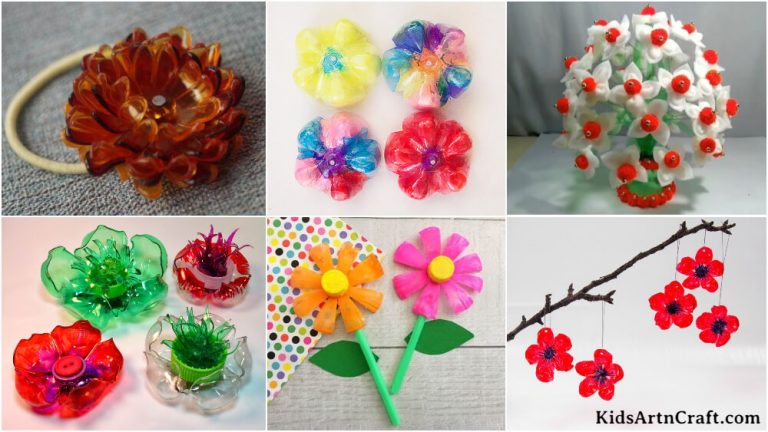 Plastic Bottle Flower Craft Ideas For Kids - Kids Art & Craft