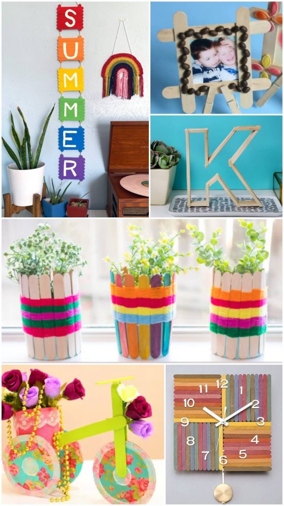 Popsicle Stick Decoration Craft Ideas For Home - Kids Art & Craft