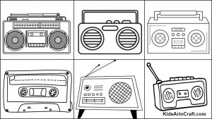 Radio Coloring Pages For Kids-Free Printable - Kids Art & Craft