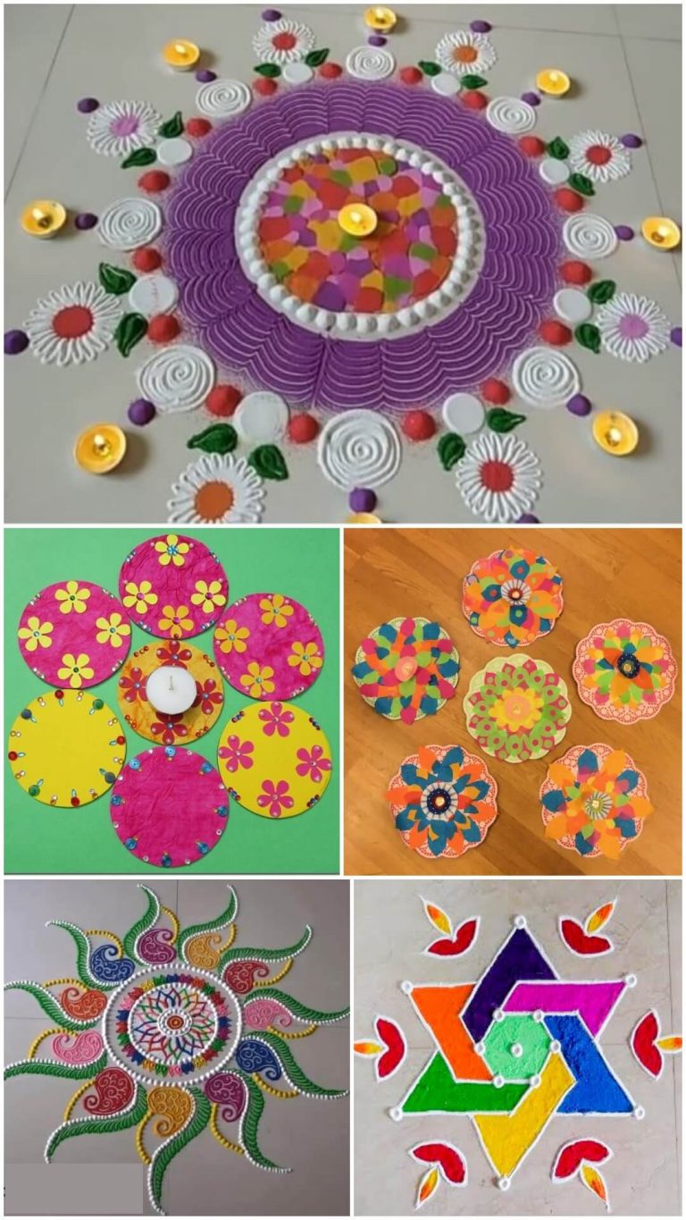 Rangoli Making Ideas For Diwali - Kids Art & Craft