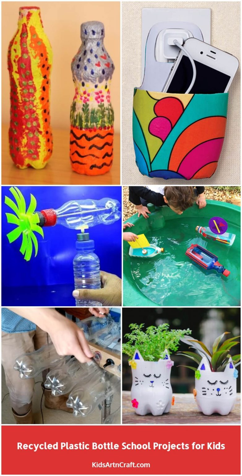 Recycled Plastic Bottle School Projects for Kids - Kids Art & Craft