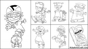 Rocket Power Coloring Pages For Kids – Free Printables - Kids Art & Craft