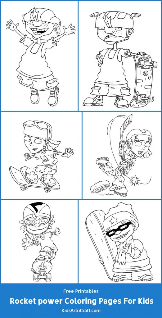 Rocket Power Coloring Pages For Kids – Free Printables - Kids Art & Craft
