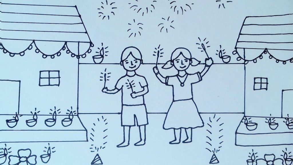 Diwali Drawing Projects for Kids - Kids Art & Craft