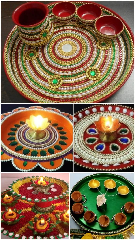 Diwali Thali Decoration for Aarti- Creative & Unique Ideas - Kids Art ...