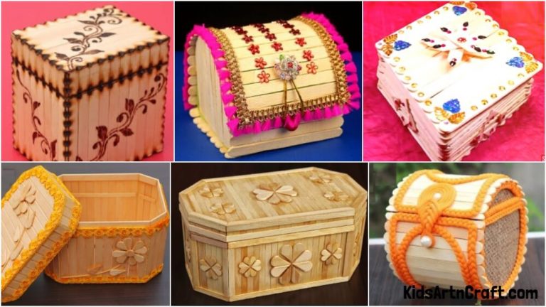 DIY Jewellery Box Popsicle Sticks Craft Ideas - Kids Art & Craft