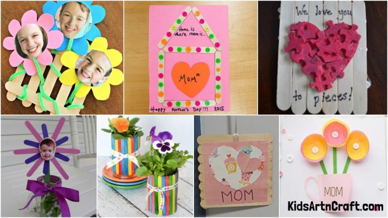 DIY Mother’s Day Craft Using Popsicle Sticks - Kids Art & Craft