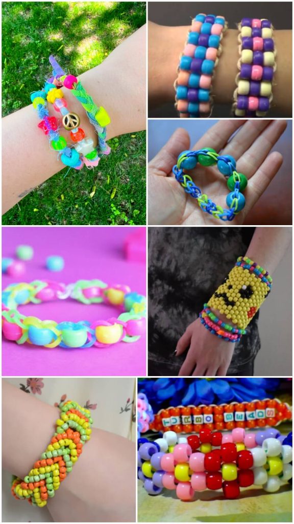 Pony Bead Bracelet Crafts for Kids - Kids Art & Craft