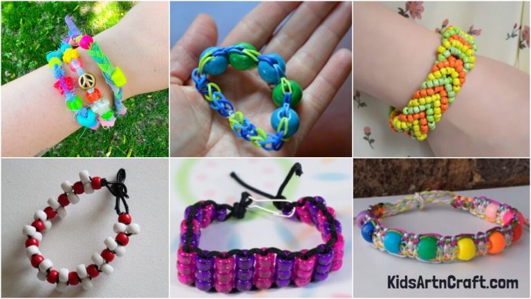 Pony Bead Bracelet Crafts for Kids - Kids Art & Craft