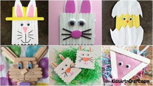 Popsicle Stick Easter Bunny Craft Ideas - Kids Art & Craft